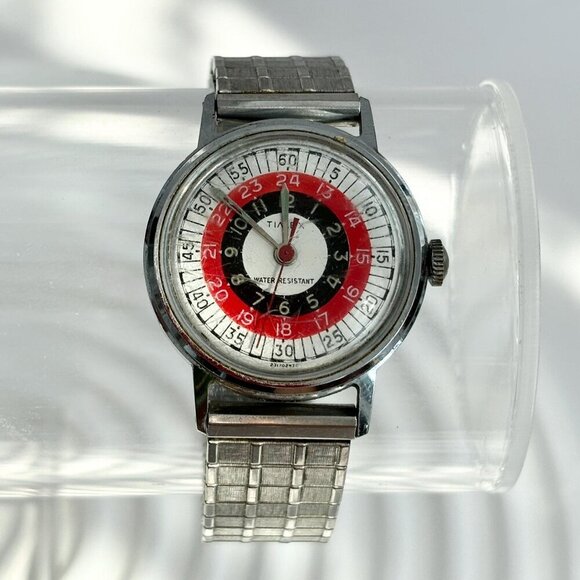 Timex | Accessories | Rare Bullseye 7s Timex Windup Sprite Flexible ...